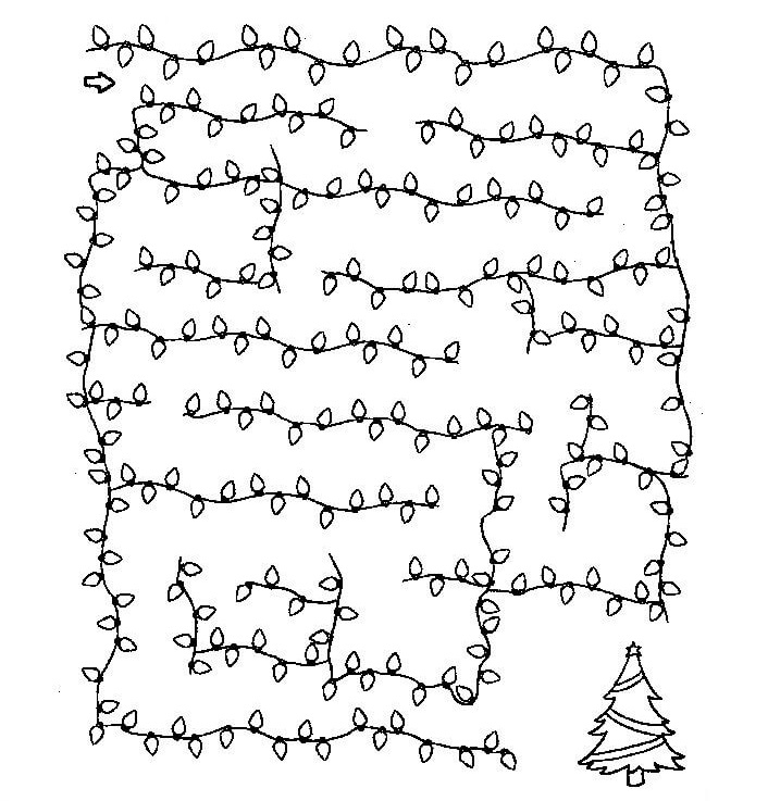 Christmas Mazes Coloring Pages – Cristina is Painting